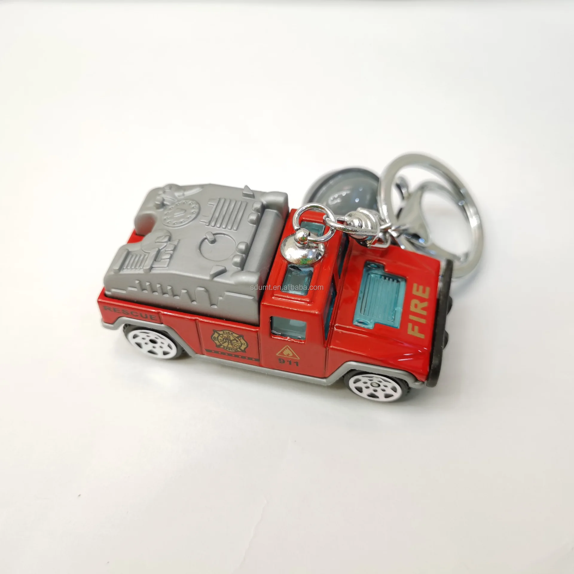 New Arrival Keychain Kids Red Car Toys Key Ring Children Fire Engine ...