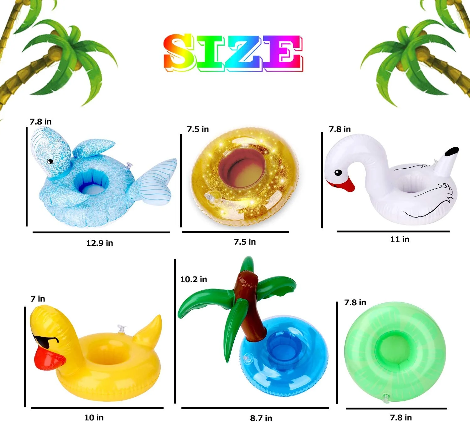 Inflatable Cup Holder Swimming Pool Float Drink Holder Bay Bathing Pool ...