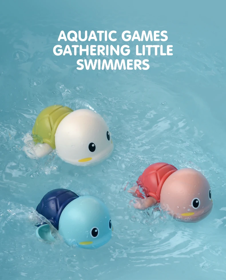 Zhorya Cute Swimming Turtle - Floating Wind up Bath Toy