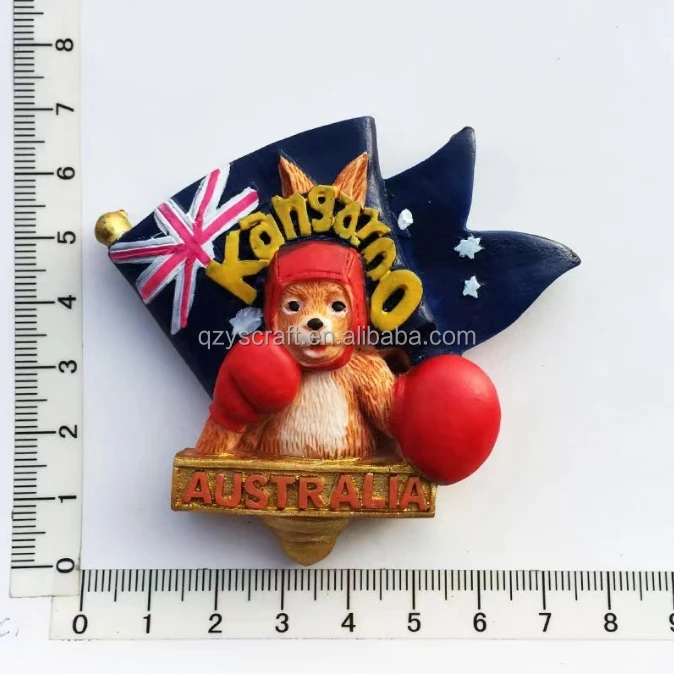 Resin Boxing Kangaroo Flag Attractions Arts And Crafts Fridge Magnets ...
