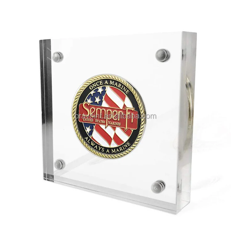 Acrylic Triangle Challenge Coin Display Frame For Collectors Military ...