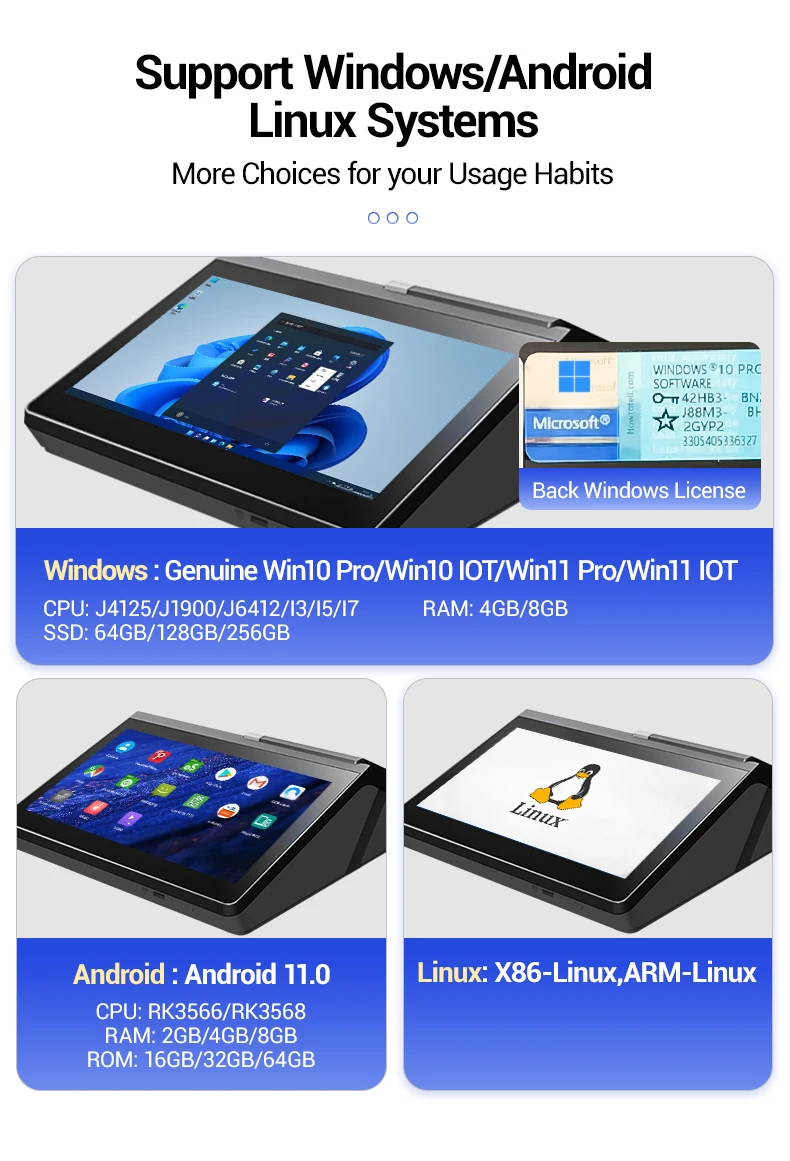 11.6inch Windows Till Cash Machine PC for POS Systems