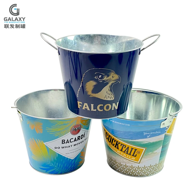 Customized Logo Galvanized Bucket 5l Galvanized Bucket For Beer Leakage ...