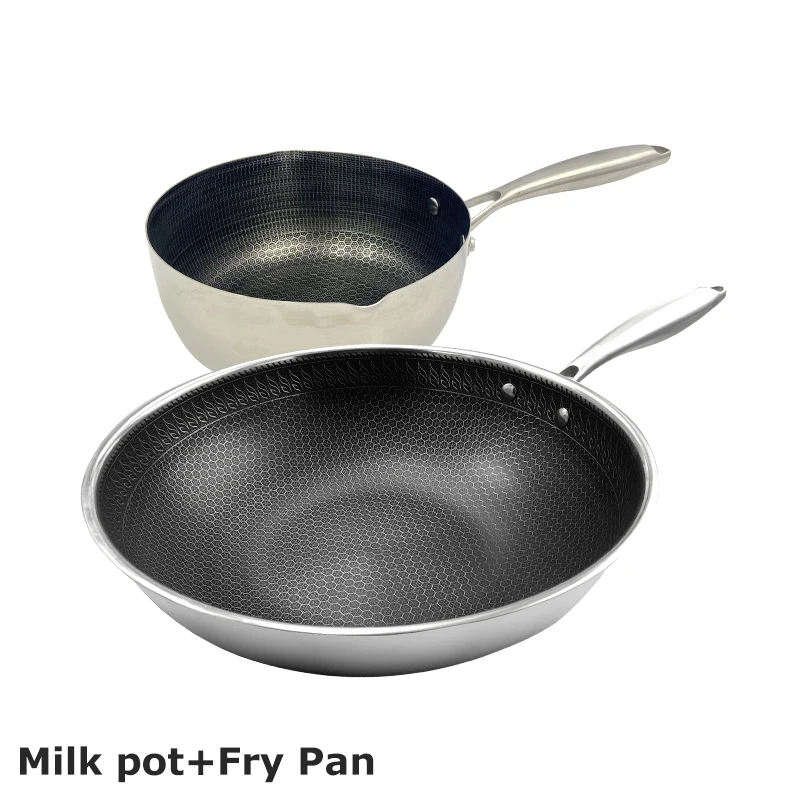 Stainless Steel Honeycomb Cookware Set - Nonstick Cooking Pots & Pans ...