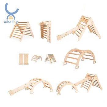 Xiha Wooden Kid Piklers Triangle Montessori Climbing Triangle For ...