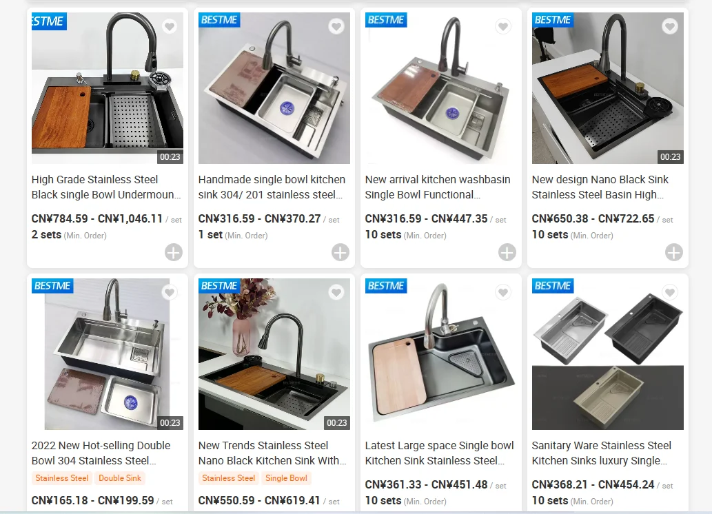 Wash Basin Big Single Bowl Sink Kitchen SS 201/304 Gun Metal ...