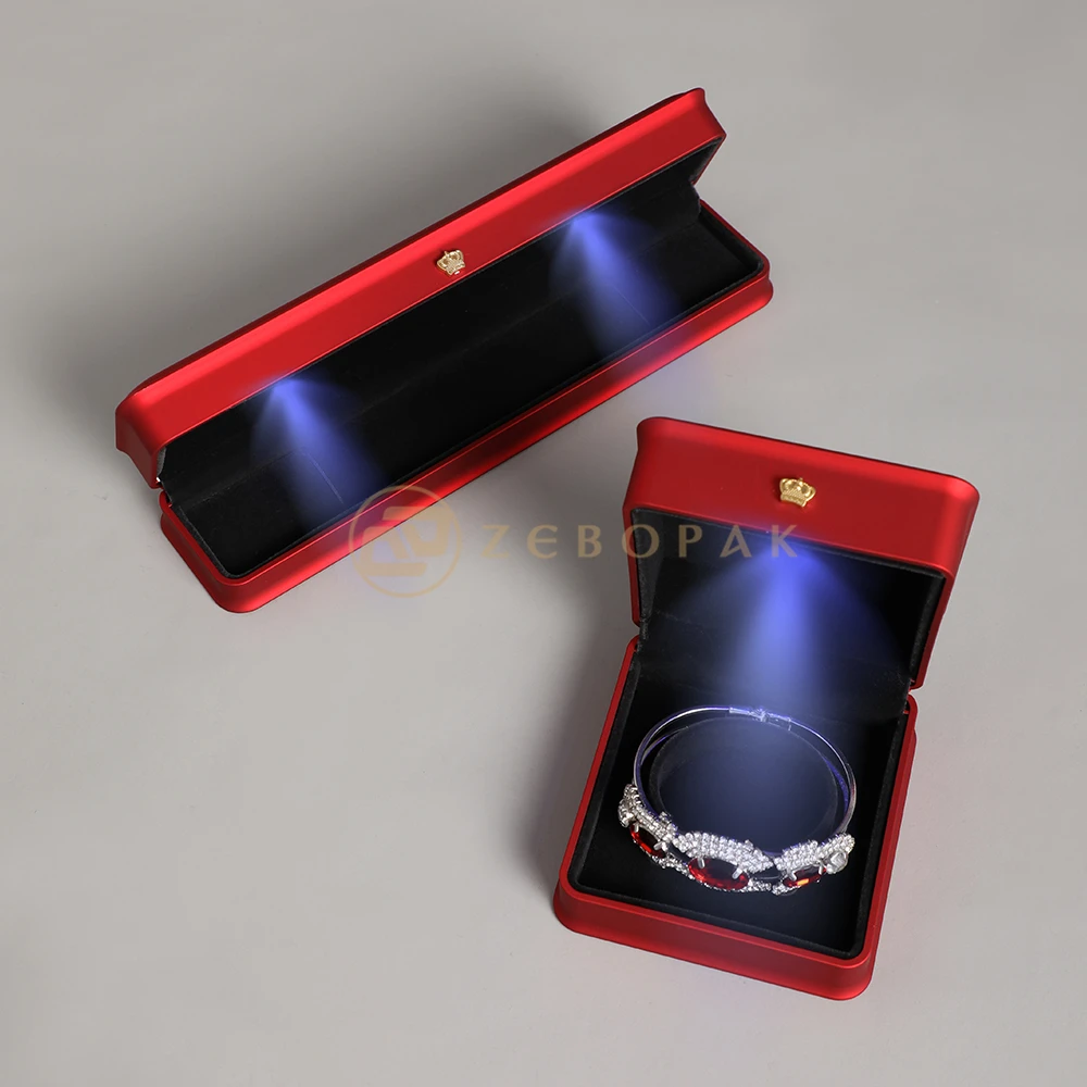 Customized Logo Large Jewelry Box Led Light Packaging Gift Box With Led ...