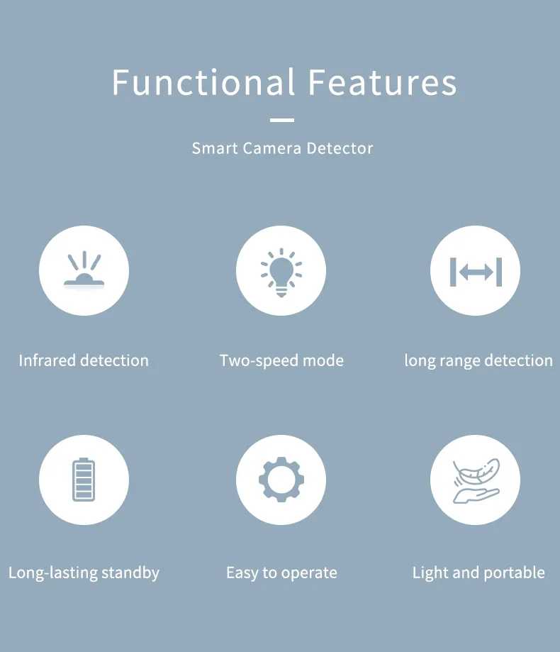 T02 Mini Smart Hidden Camera Infrared Detector - High Sensitivity