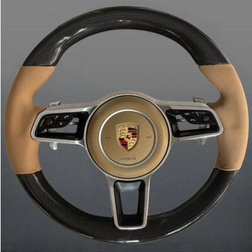 Carbon Fiber Steering Wheel Assembly Porsche718 Boxster 911 958 Macan ...