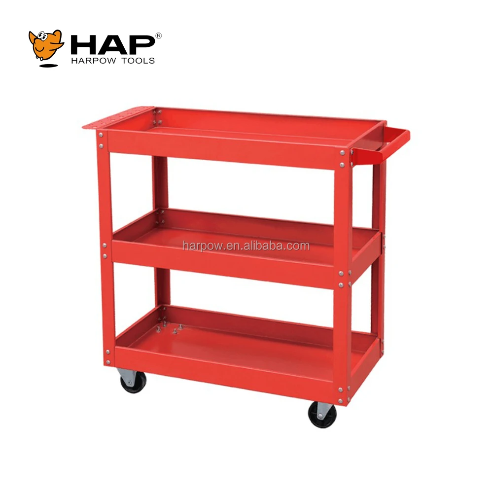 Multi-Purpose 3 Tier Tool Trolley 3 Layer Tool Cart Steel Tool Cabinet ...