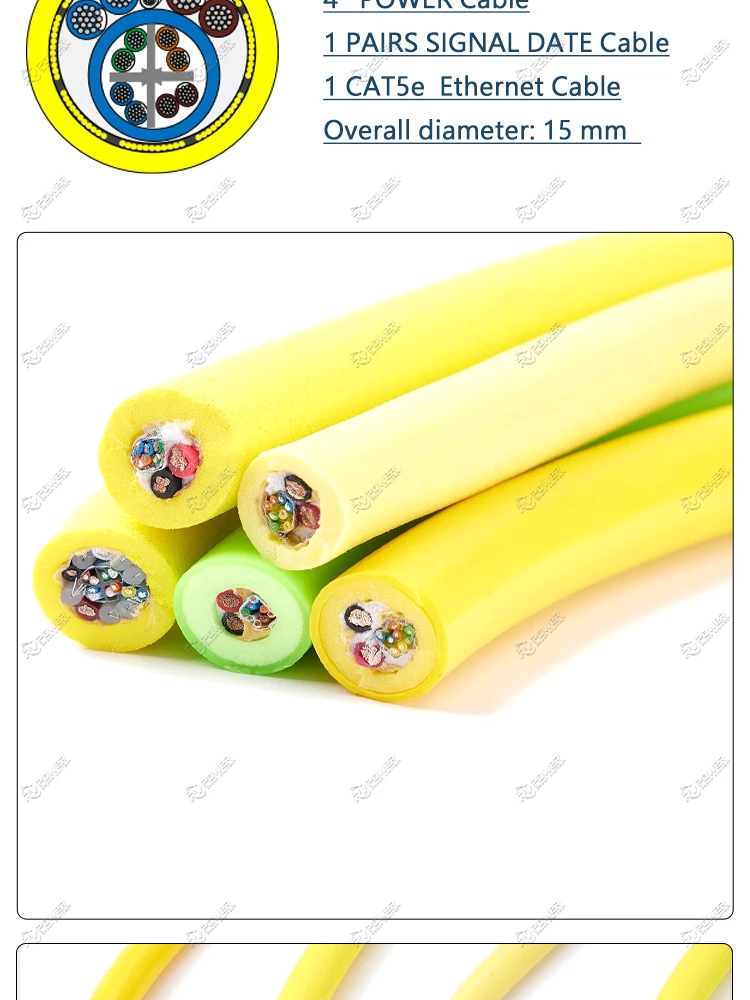 Underwater Diving Umbilical 4x1mm With Cat6a Cable For Underwater Robot ...