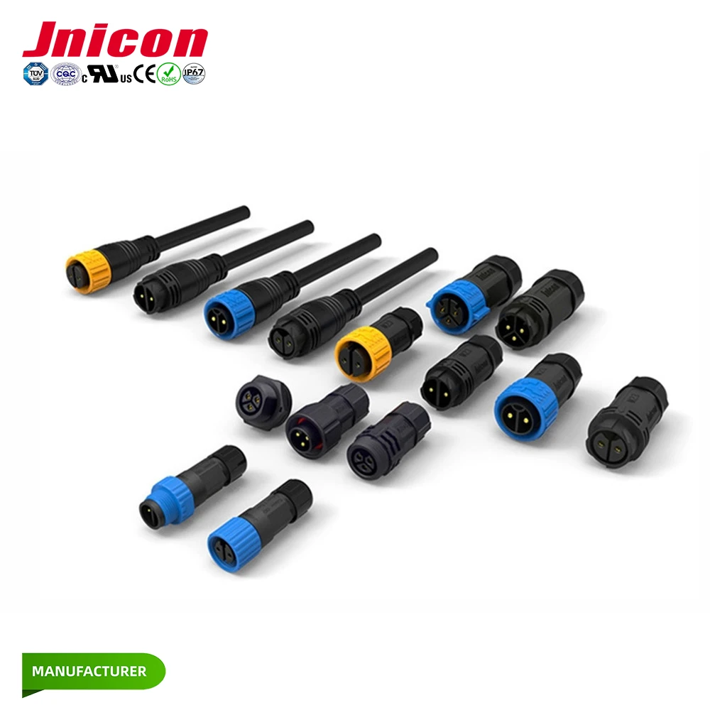 Ip67 Waterproof Connector Plug Back Nut Jnicon 3/4/5/6/7/8/9/12 2 Pin ...