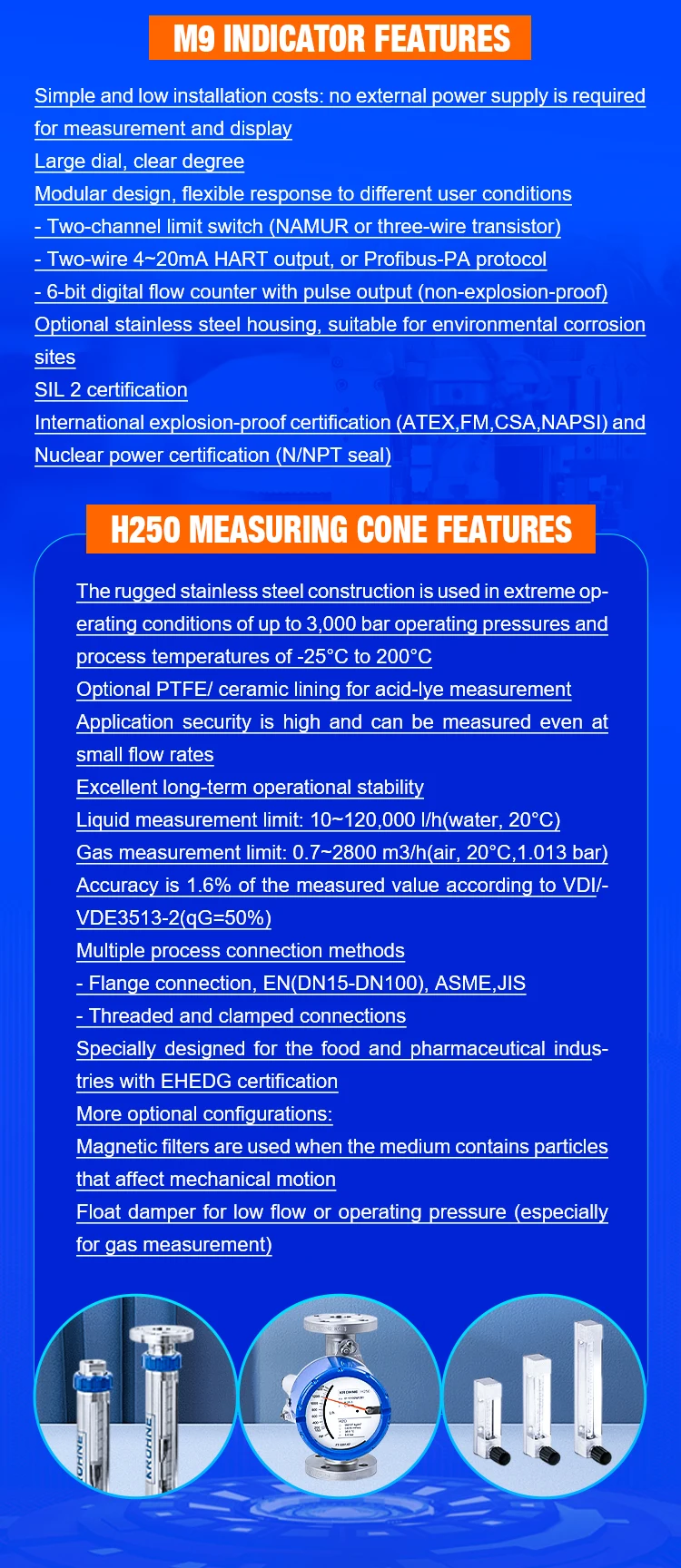 Krohne H250 Support Customization Intelligent Great Variable Area ...