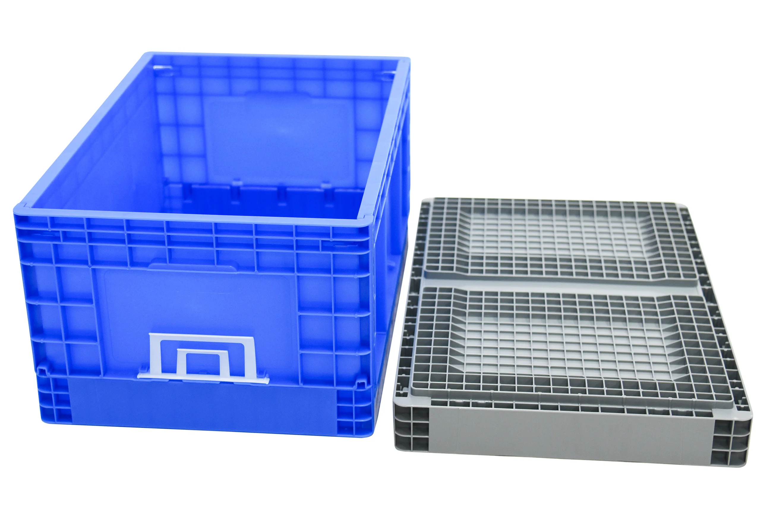600*400*230 Foldable Stackable Plastic Storage Box PP Logistics Bin for ...