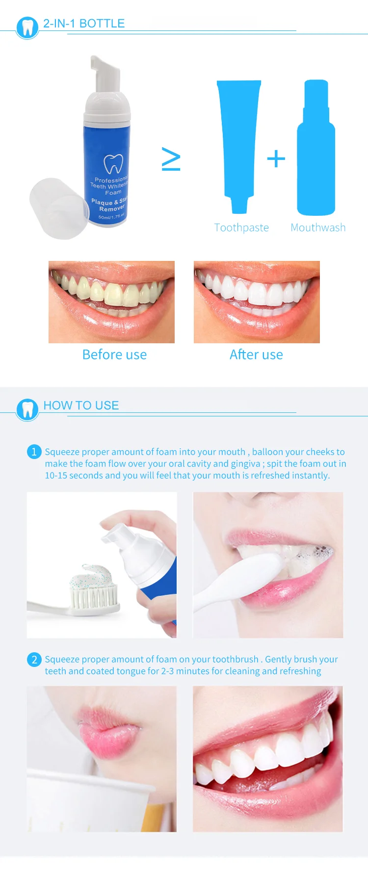 Wholesale Lanbena Teeth Whitening Teeth Foam Cleaning Teeth Whitening ...
