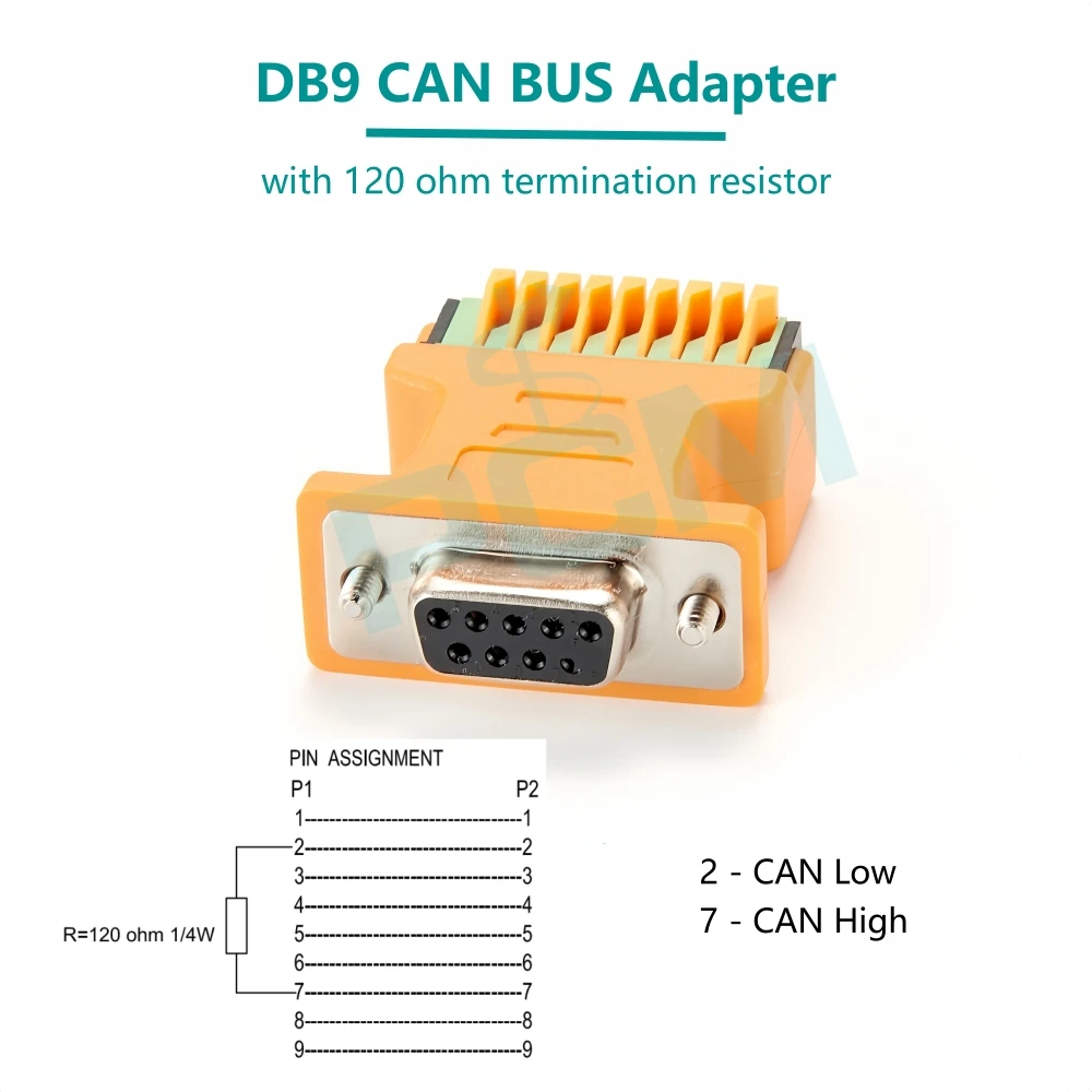 DB9 CAN Bus Adapter - 120 Ohm Resistor for Reliable Termination