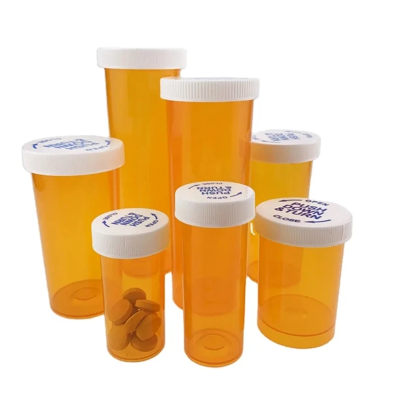 Wholesale Plastic Pharmacy Vials Different Sizes Pill Bottle Reversible ...