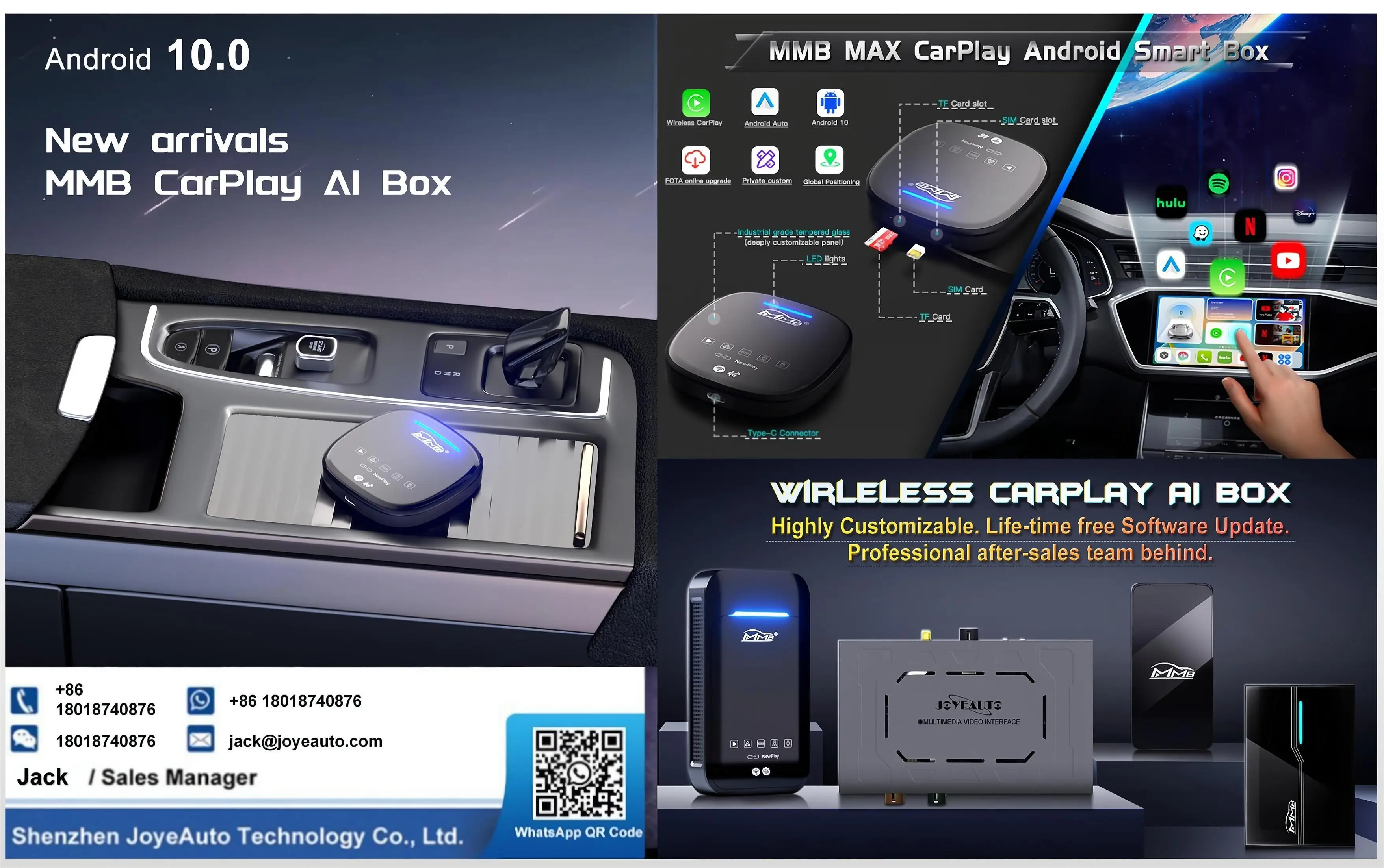 Joyeauto Mmb 4gb 64gb Android 10 Wireless Carplay Ai Video Box For Bmw ...