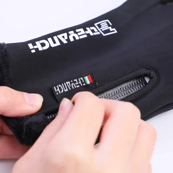 Jane Cycling Gloves For Men Winter Zipper Touch Screen Windproof ...