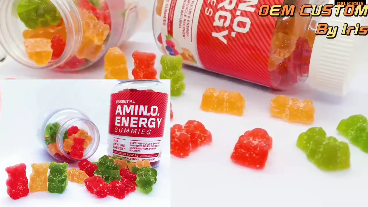 Oem Pre Workout Gummies Energy Bcaa Gummy Bear Vitamin Sport Supplement ...