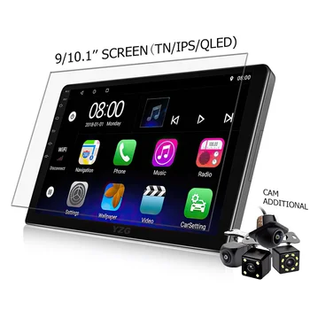 4k 1 Din 2 Din Android 10 9 Inch 10.1 Inch Touch Panel Head Unit 64 ...