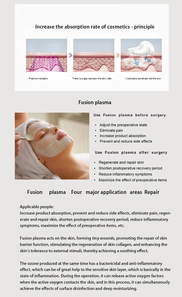 Hot and Cold Plasma Hyper Fibroblast Machine Skin Roller Plasma Face ...