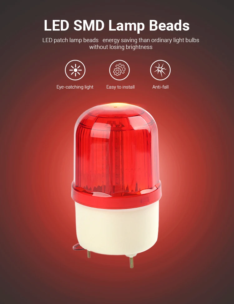 LTE-1101J Rotary Warning Light with Buzzer - High Brightness