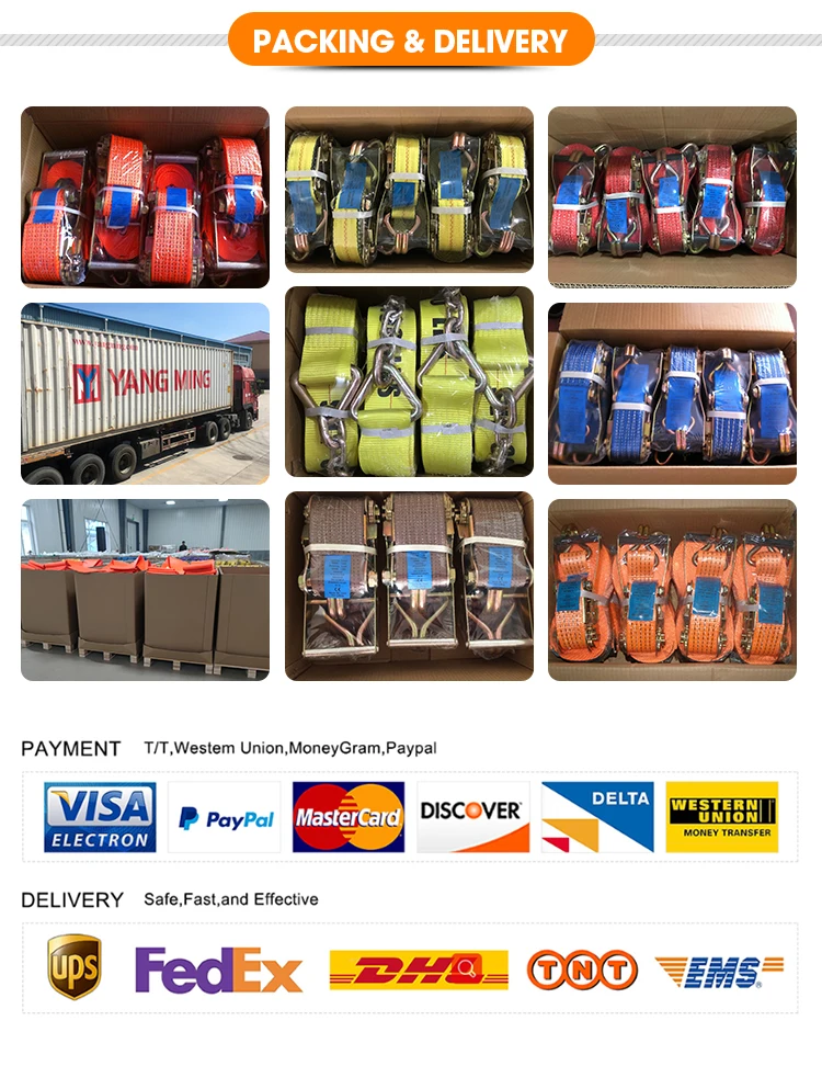 Standard Cargo Lashing Control Flatbed Winch Strap Flatbed Truck Set ...