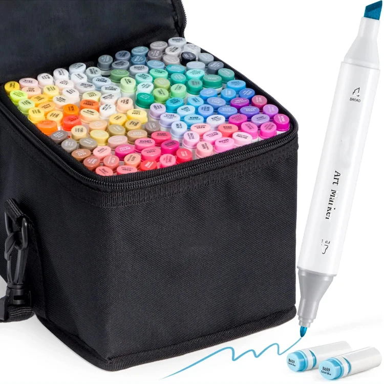 Tomart Dual Tips Alcohol Based Ink Permanent Pen - 168 Colors