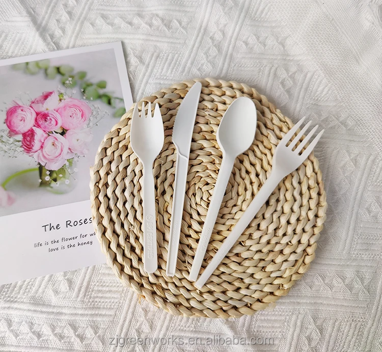 Greenworks Compostable Pla Plastic Utensils Kit Set With Napkin,Fork ...