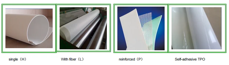 Fibre-reinforced Pvc Tpo Waterproof Roofing Membrane For Concrete Flat ...