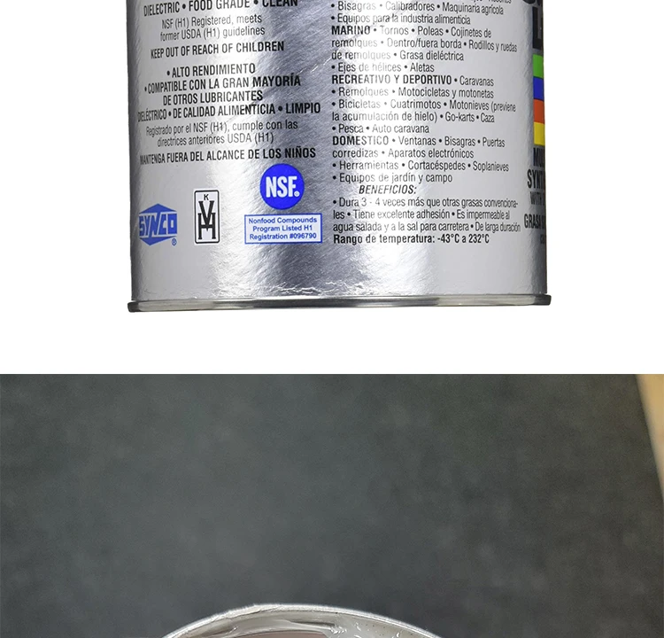 400g White Ptfe Food Grade Lube Tube Oil Multipurpose Synthetic Super ...