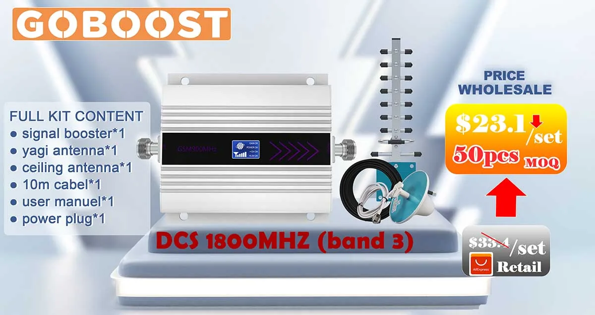 Goboost Factory Price Mini 4g Signal Booster Amplifier Band 3 Lte Dcs 1800mhz Mobile Cellular ...