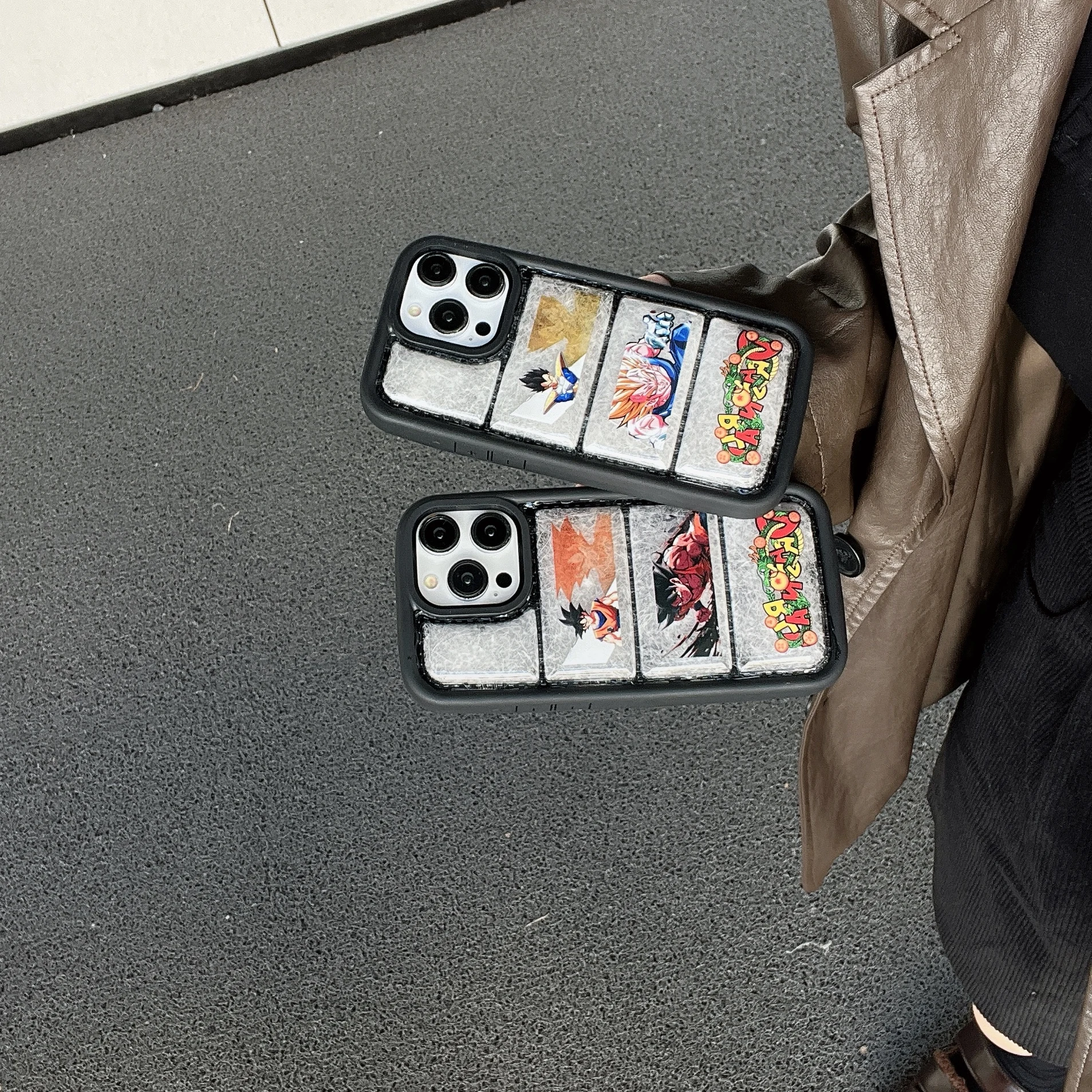 Elegant Goku Dragon Ball White Black Face Down Jackets Carton Bubble ...