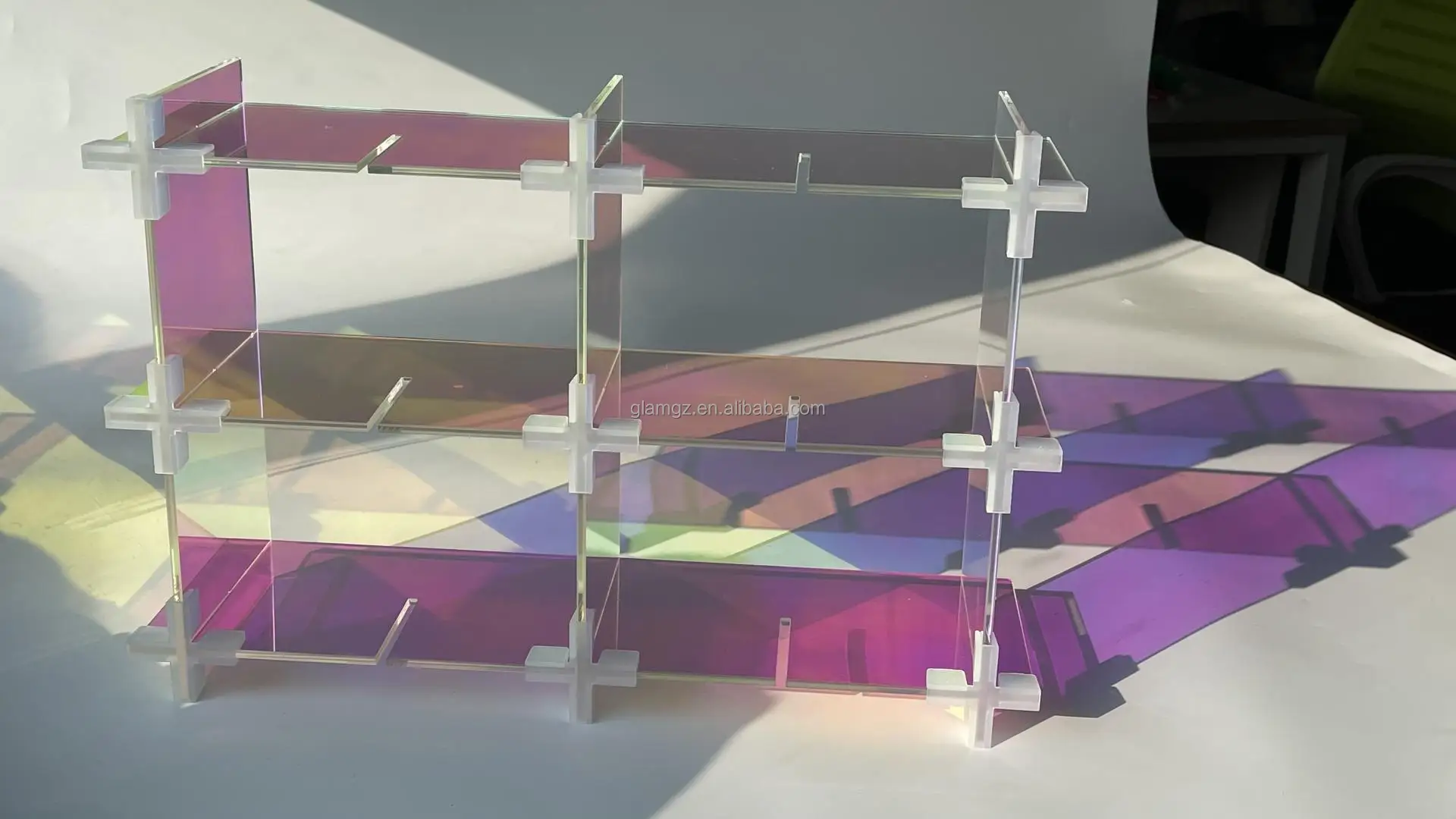 Acrylic Display Iridescent Shelf Stand For Home Storage Iridescent ...