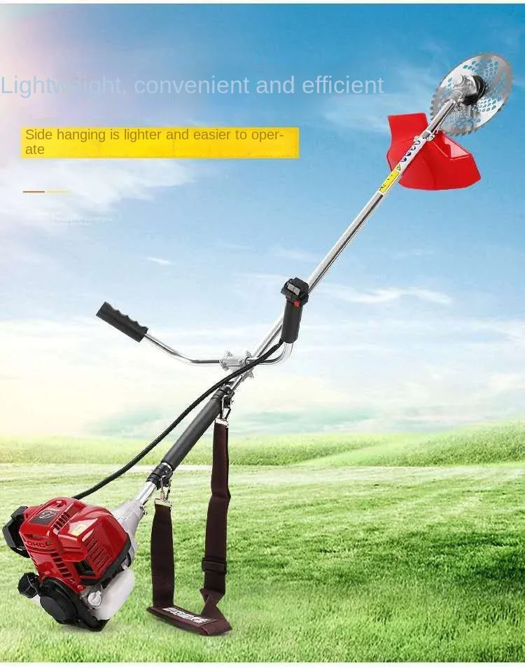 Two Stroke Four Stroke Knapsack Side-mount Gasoline Lawn Mower Weeding ...