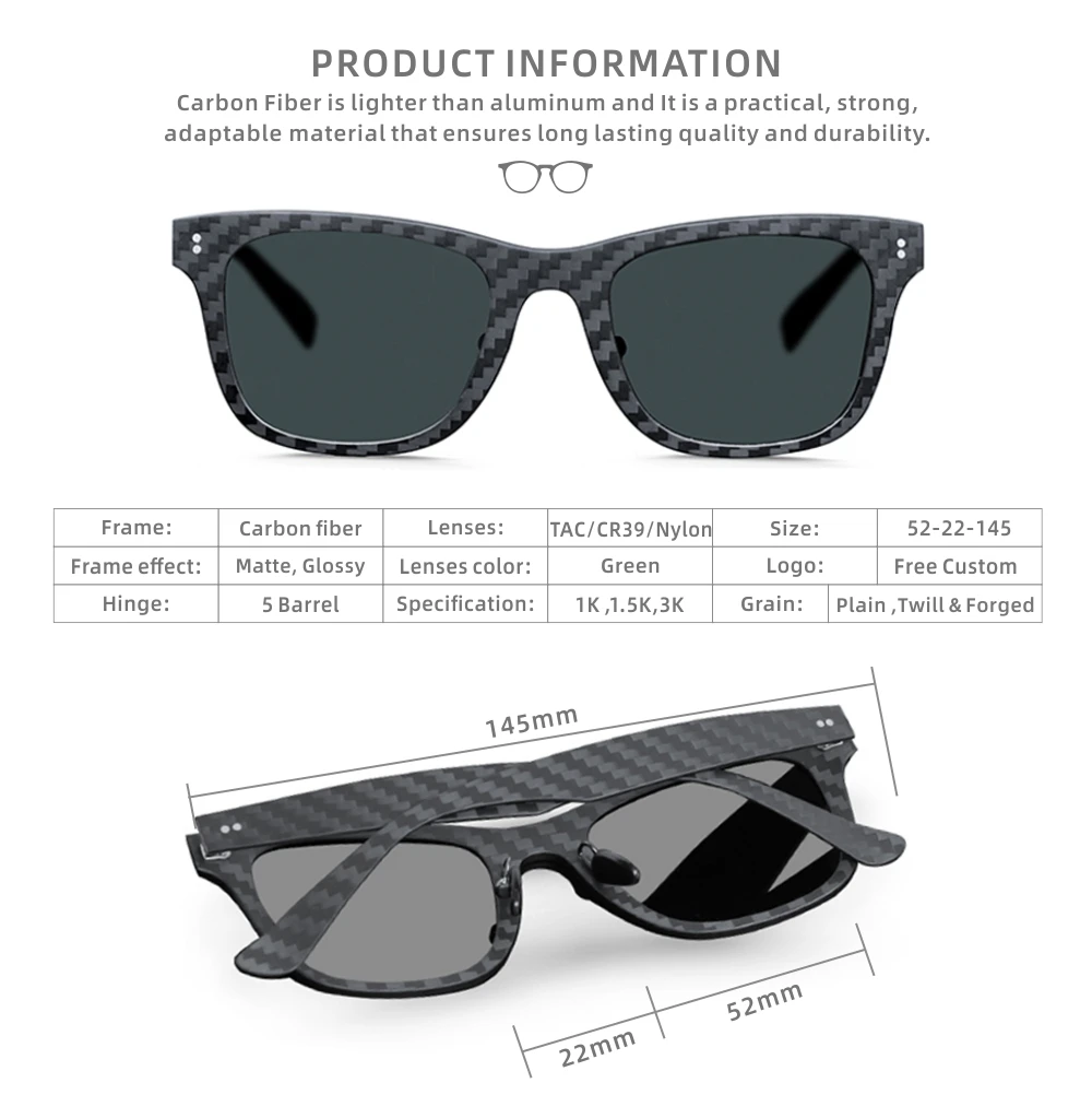 Forge Carbon Sunglasses - Luxury Custom Mens Designer Shades