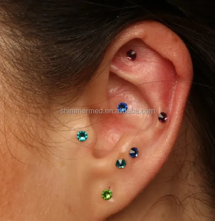 Crystal Magnetic 24K Gold Ear Seeds Magnetic Ear Pellet Seeds for ...