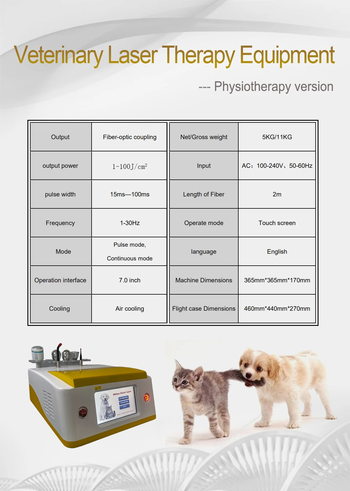On Sales Veterinary Physical Therapy 980Nm Diode Laser Animal ...