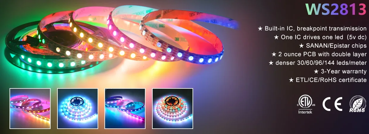 Hot Pixel Led Strip 5v 12v 24v Rgb Rgbw Programmable Magic Ws2811 ...