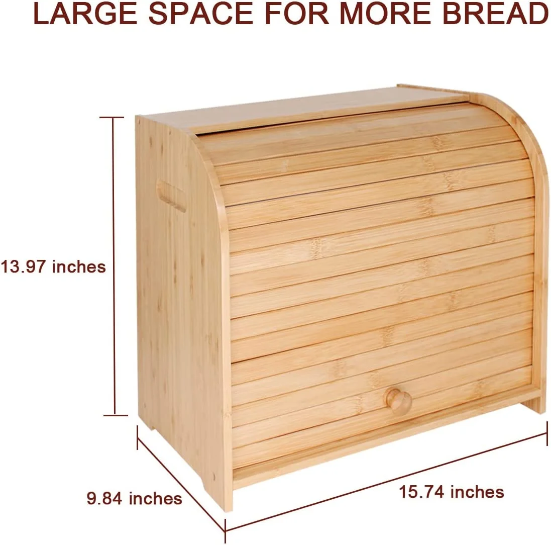 Corner Wooden Bread Box Bread Proofing Box Bamboo Bread Box Home ...