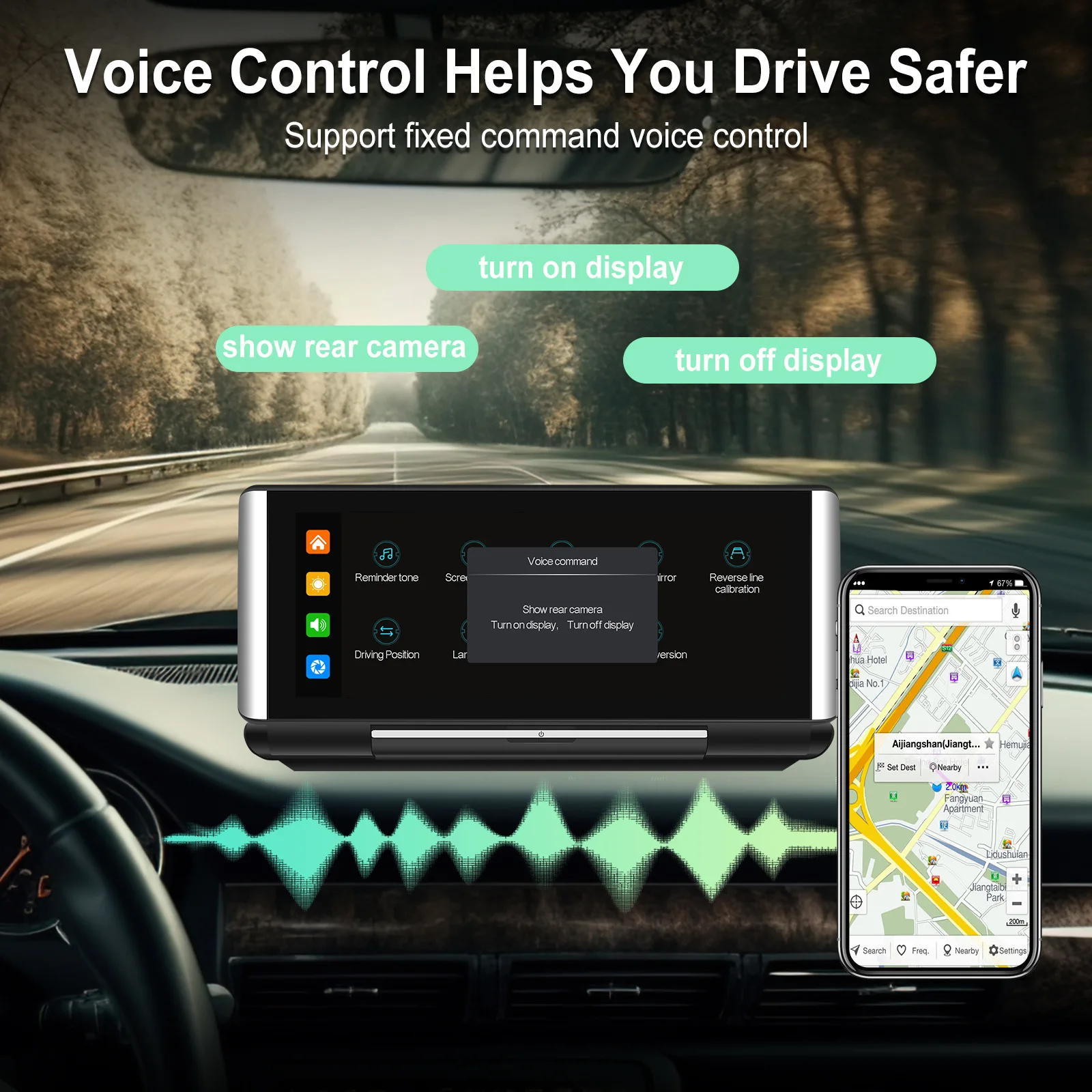 Universal 6.86" HD Touchscreen with Carplay & Smart Features