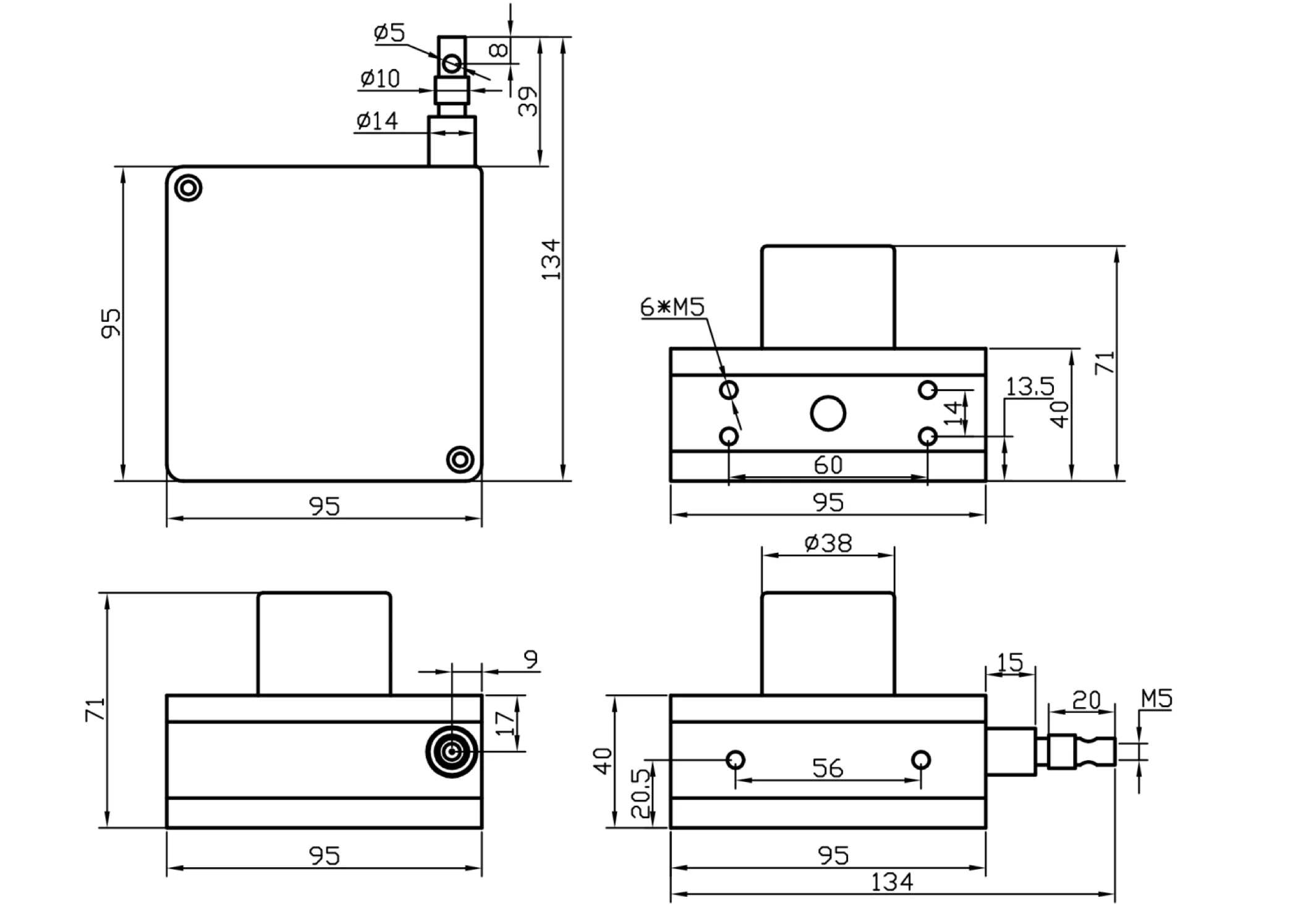 Ip68 Ip54 Cable Pull Rope Displacement Sensor Oem Linear Position ...