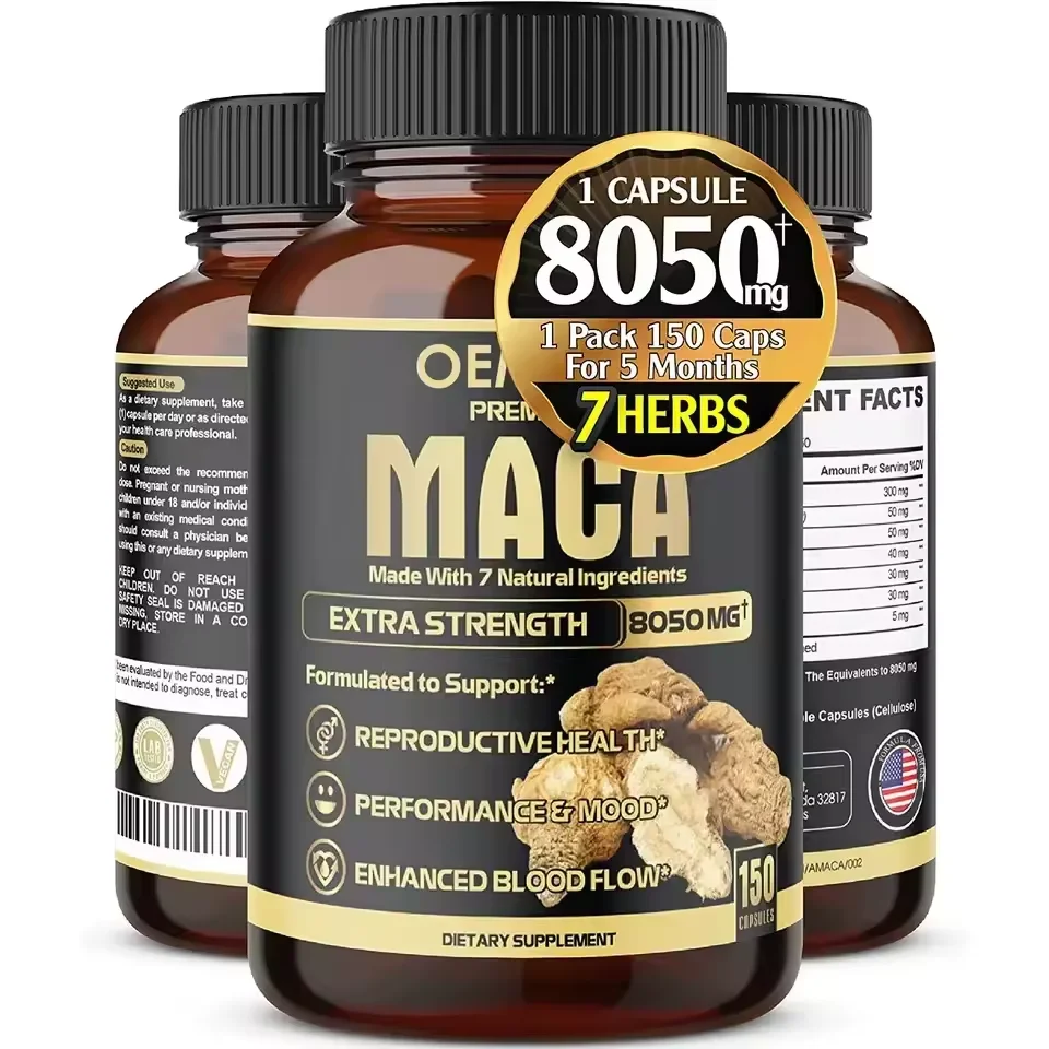 Custom Private Label Maca Root Capsules - Energy & Vitality