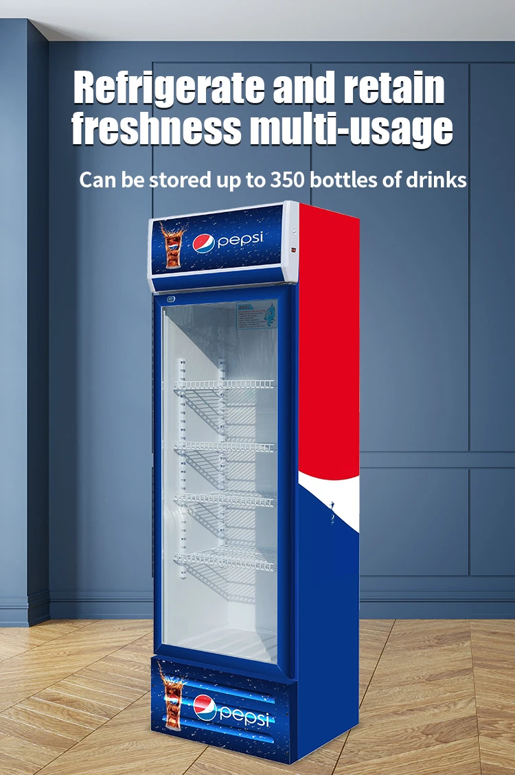 LSGO Supermarket Pepsi Vertical Bakery Refrigerator Display