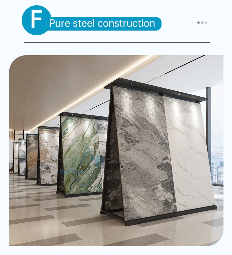 Customizable Double Side Metal Stone Granite Marble Rack