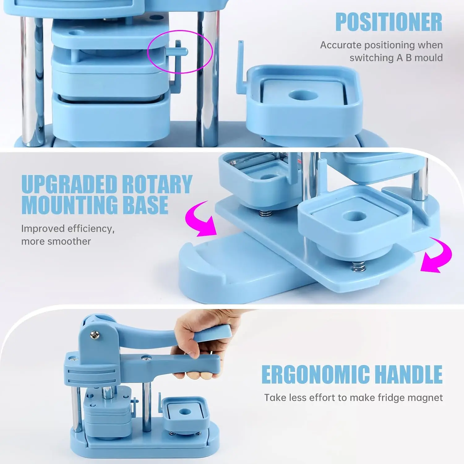 50X50 Square Plastic Button Badge Making Machine Manual