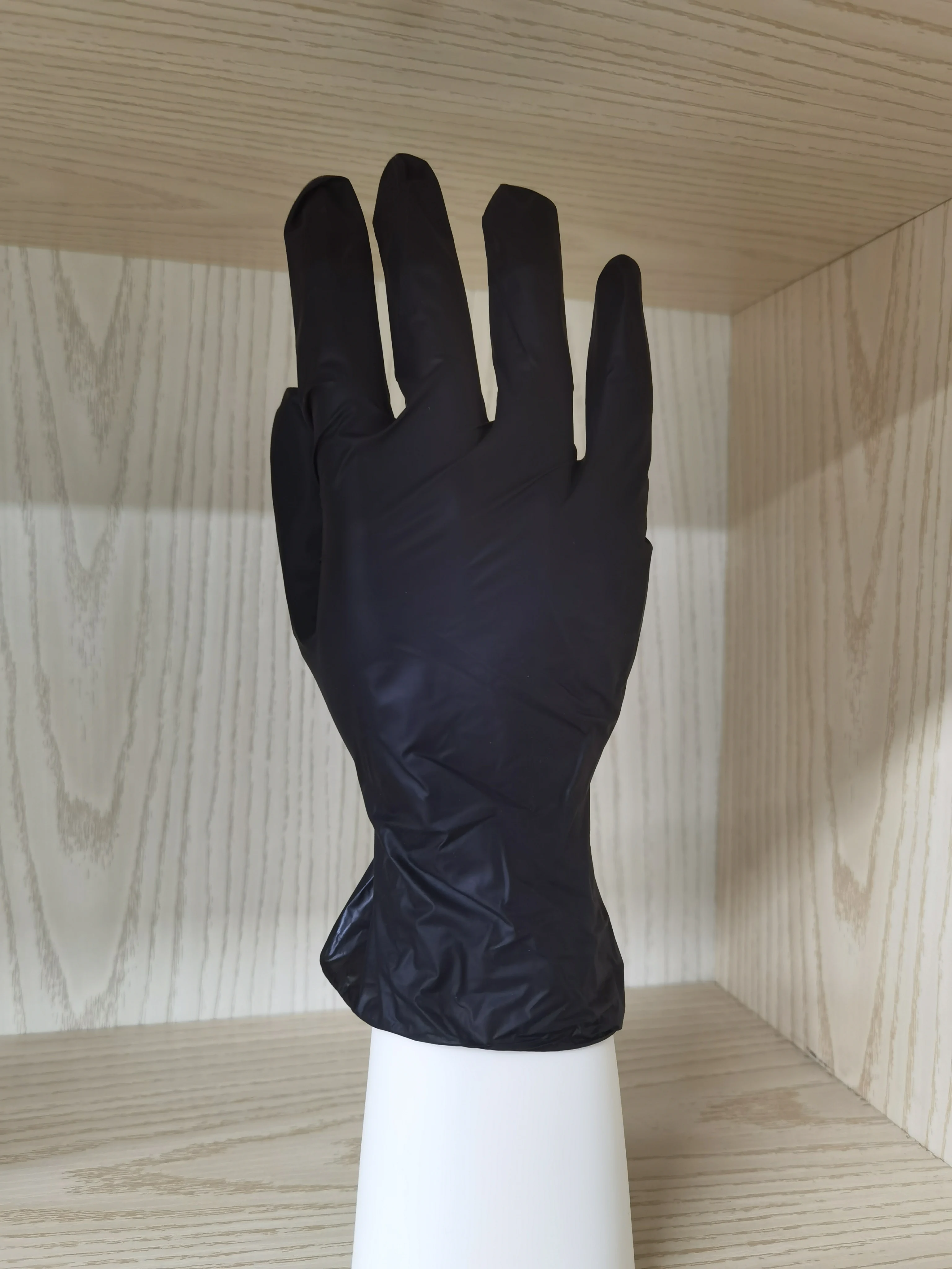 Full Texture 6mil Tattoo Thick Black Nitrile Gloves Latex Free Powder ...