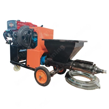 Screw Conveyor Render Spray Machine 150 M2 / H Diesel Mortar Plastering ...