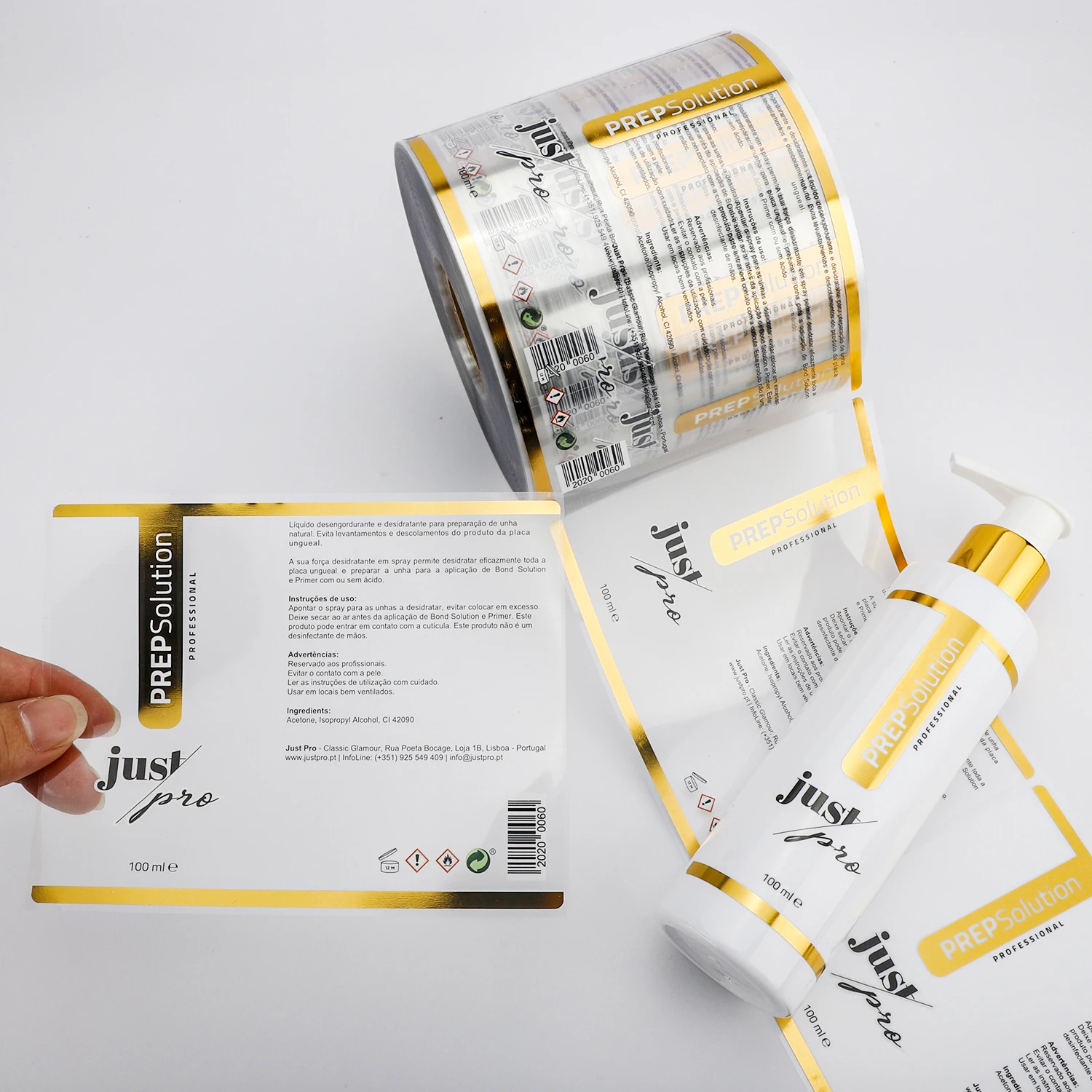 Custom Glossy Waterproof Roll Print Labels Bottle Stickers Packaging ...